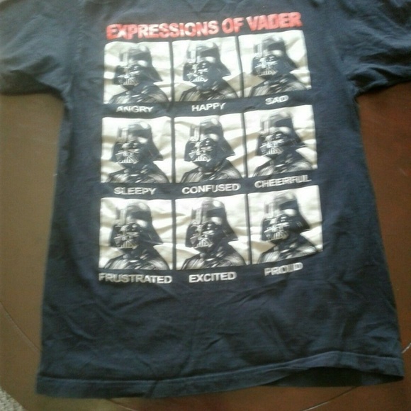 Star Wars | Shirts | Star Wars Expressions Of Darth Vador Tshirt Med ...